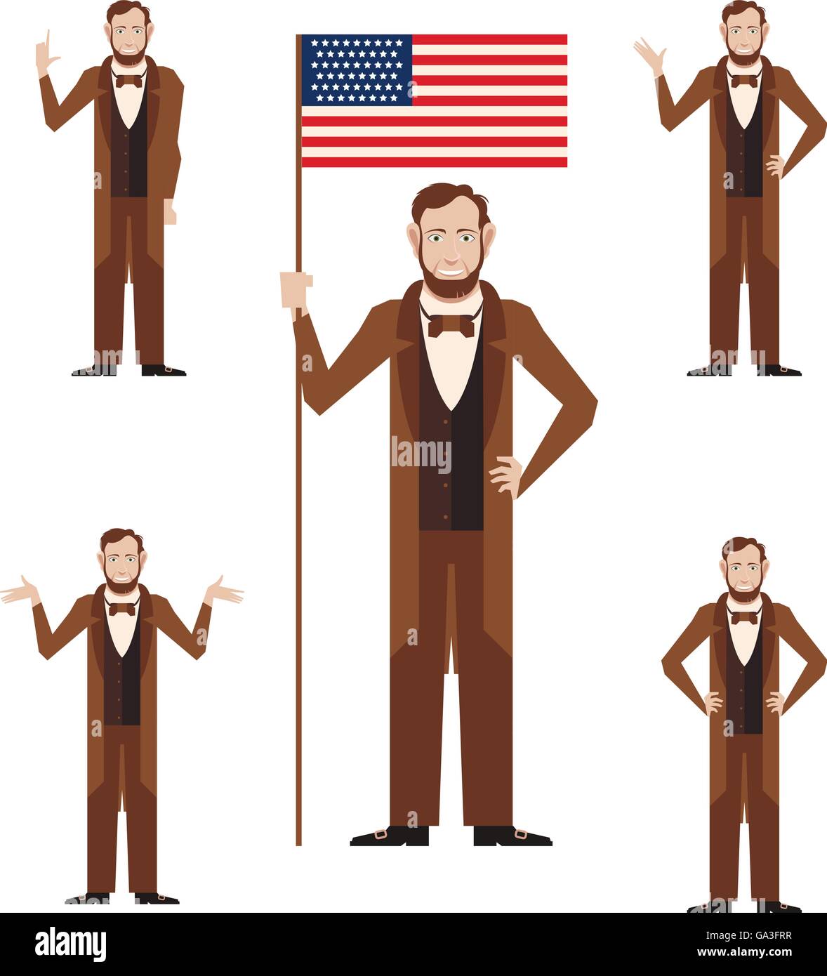 Set of Lincoln icons Stock Vector Image & Art - Alamy