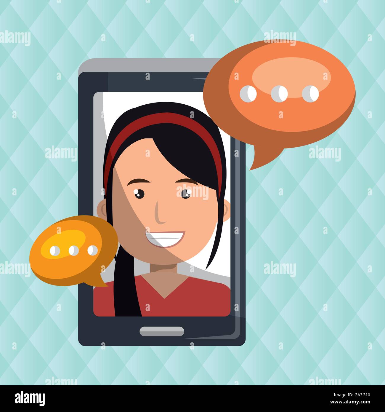 person communicating online isolated icon design Stock Vector Image ...