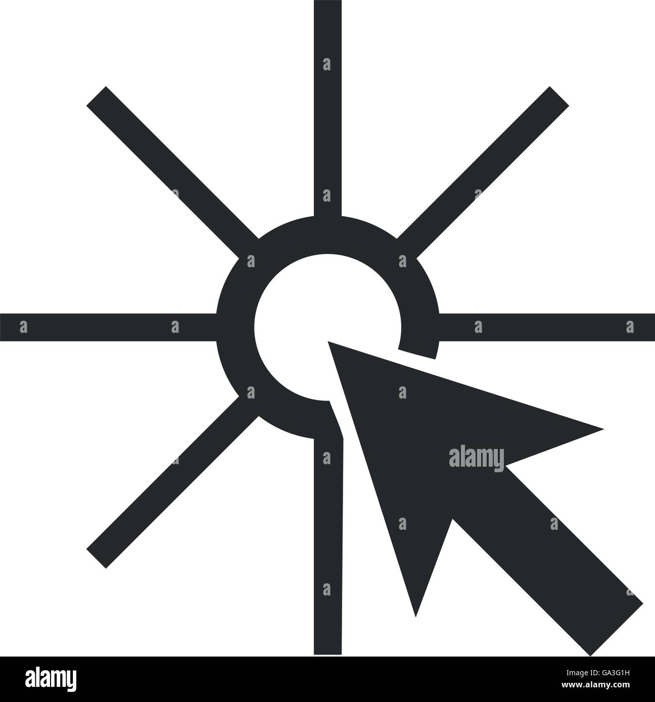 pointer arrow clicking icon Stock Vector Image & Art - Alamy