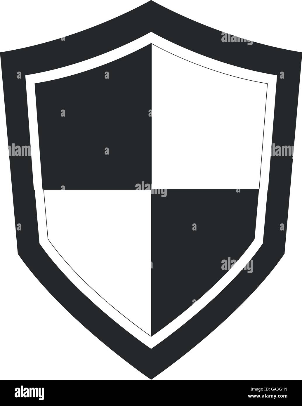 single shield icon Stock Vector Image & Art - Alamy