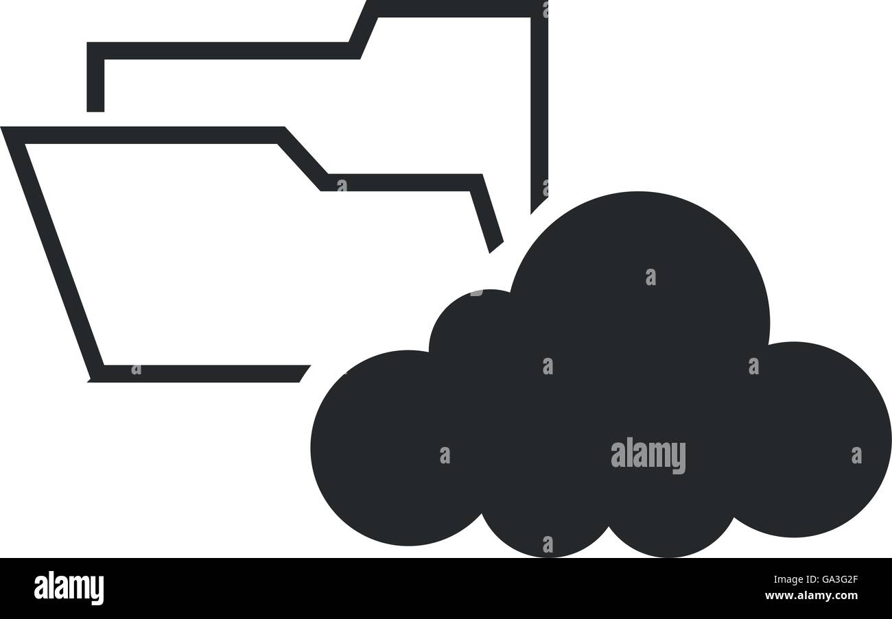 Cloud directory white flat Stock Vector Images - Alamy