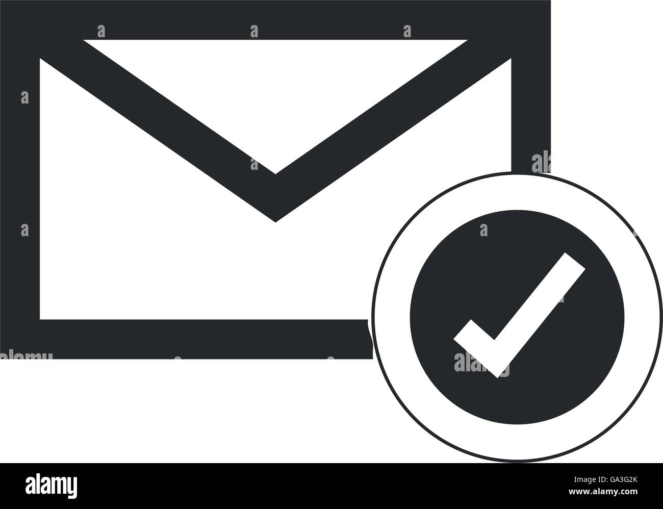 envelope with check icon Stock Vector Image & Art - Alamy