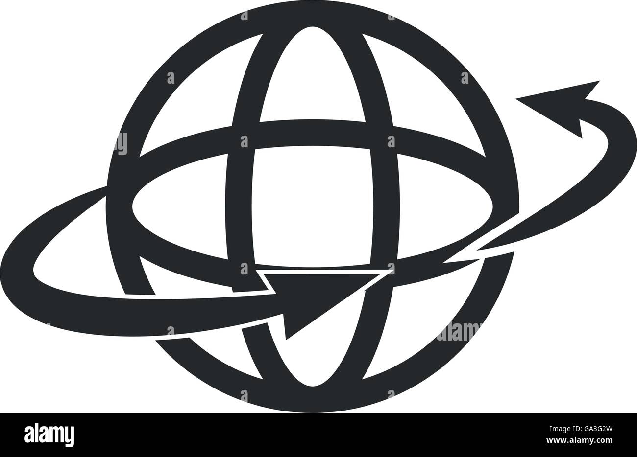 arrows and planet earth icon Stock Vector Image & Art - Alamy