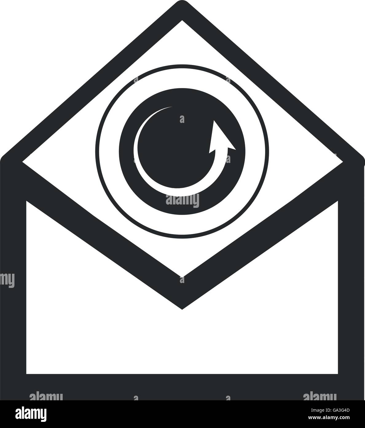 envelope with circular arrow icon Stock Vector Image & Art - Alamy
