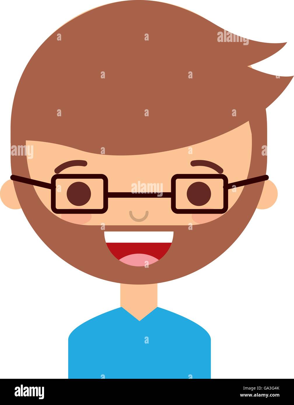 Side profile bearded man Stock Vector Images - Alamy