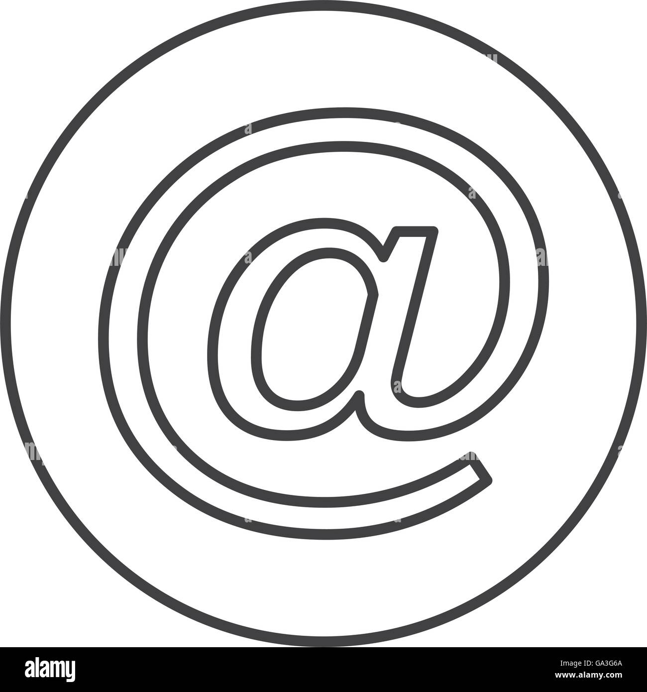 at symbol icon Stock Vector Image & Art - Alamy