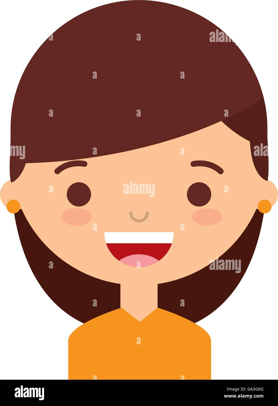 face little girl isolated icon design Stock Vector Image & Art - Alamy