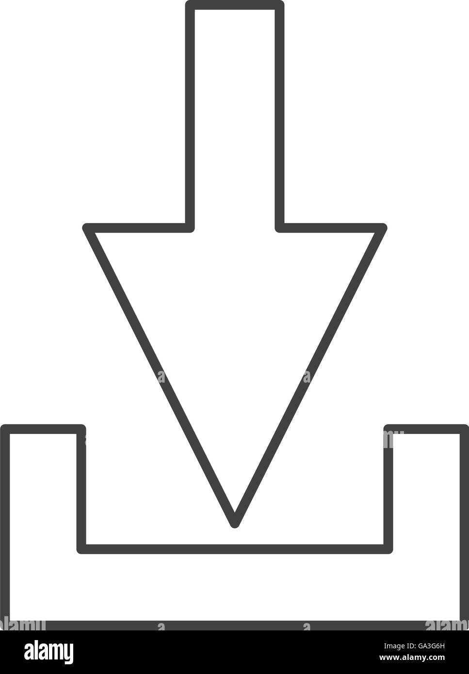 download arrow icon Stock Vector Image & Art - Alamy