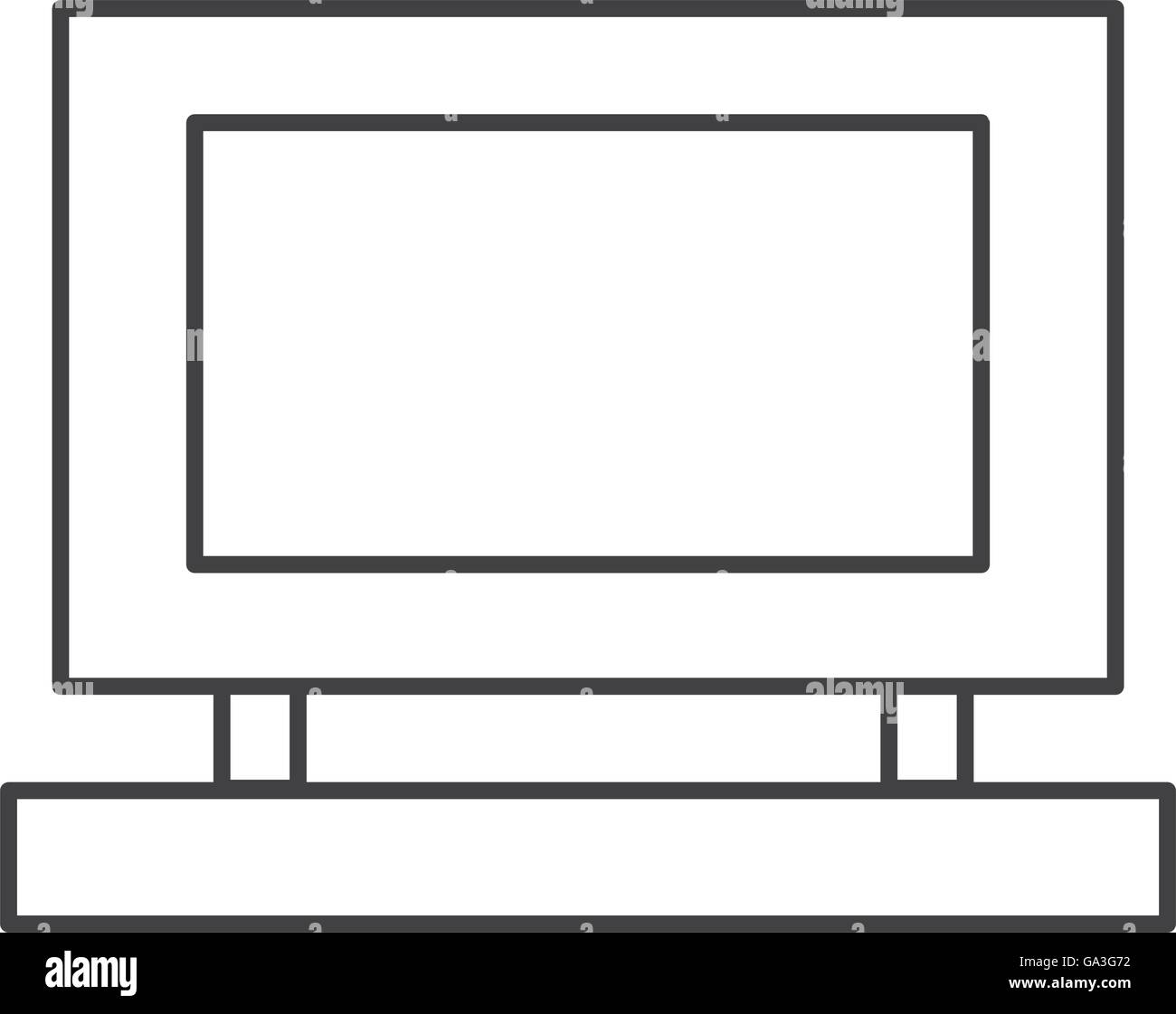 simple desk computer icon Stock Vector Image & Art - Alamy