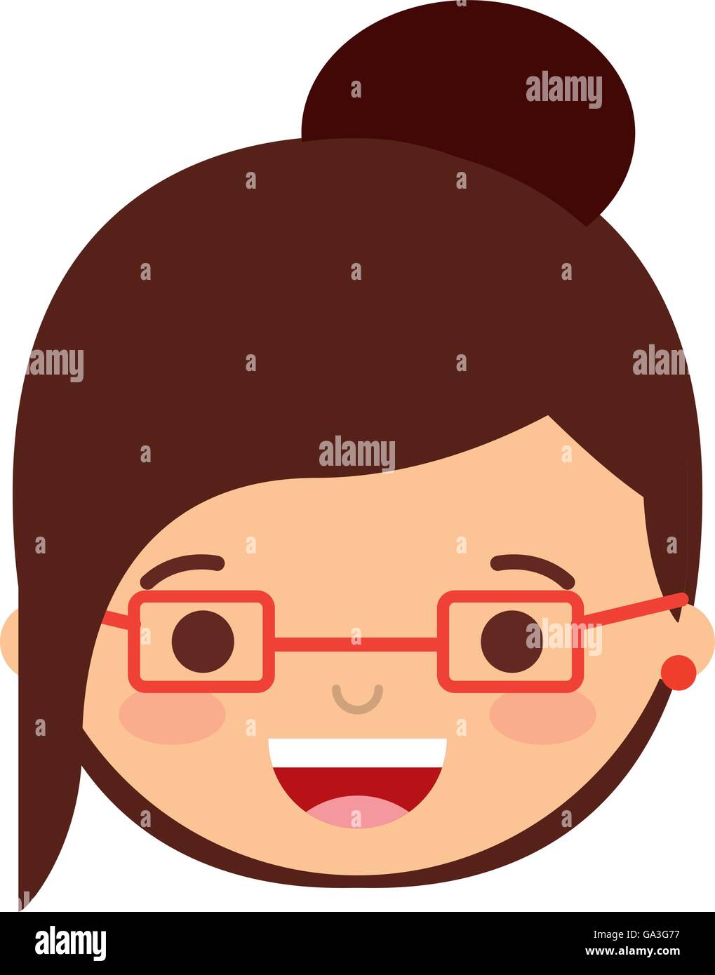 face little girl isolated icon design Stock Vector Image & Art - Alamy