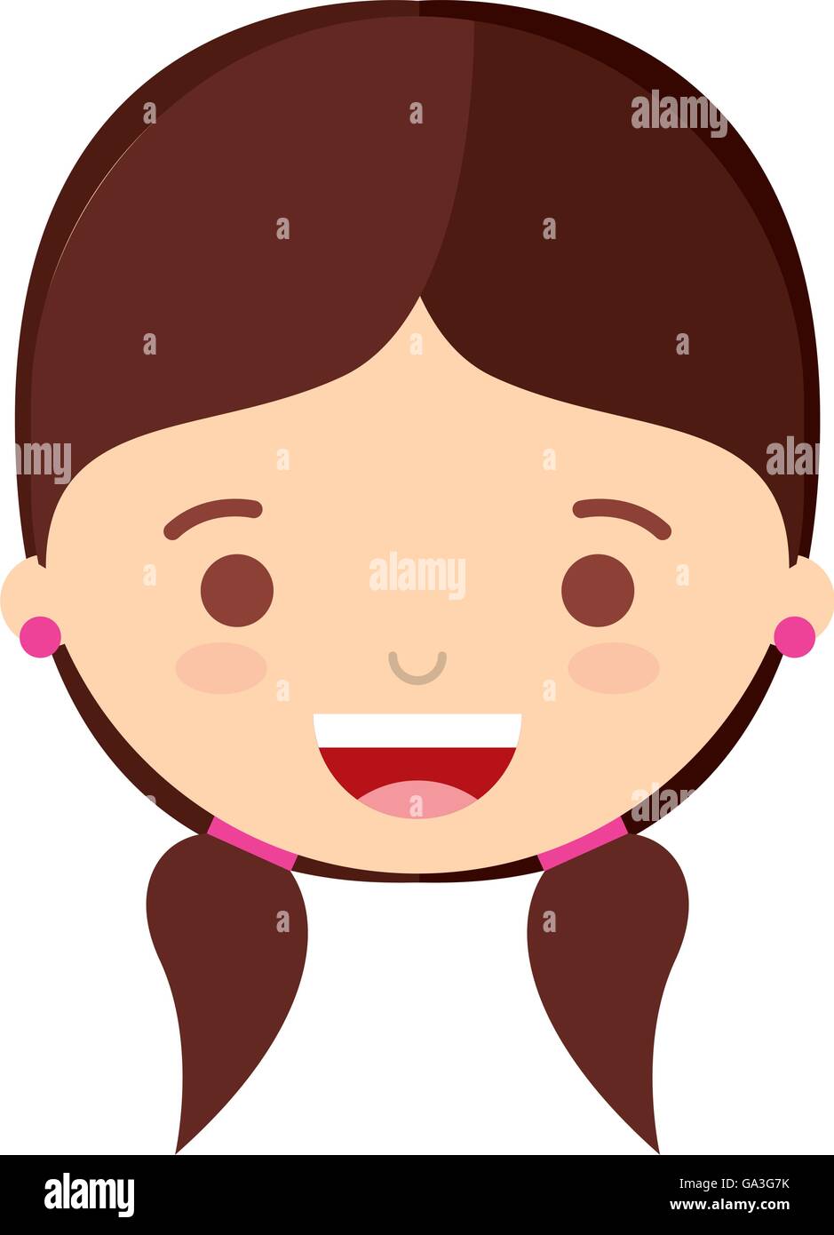 face little girl isolated icon design Stock Vector Image & Art - Alamy