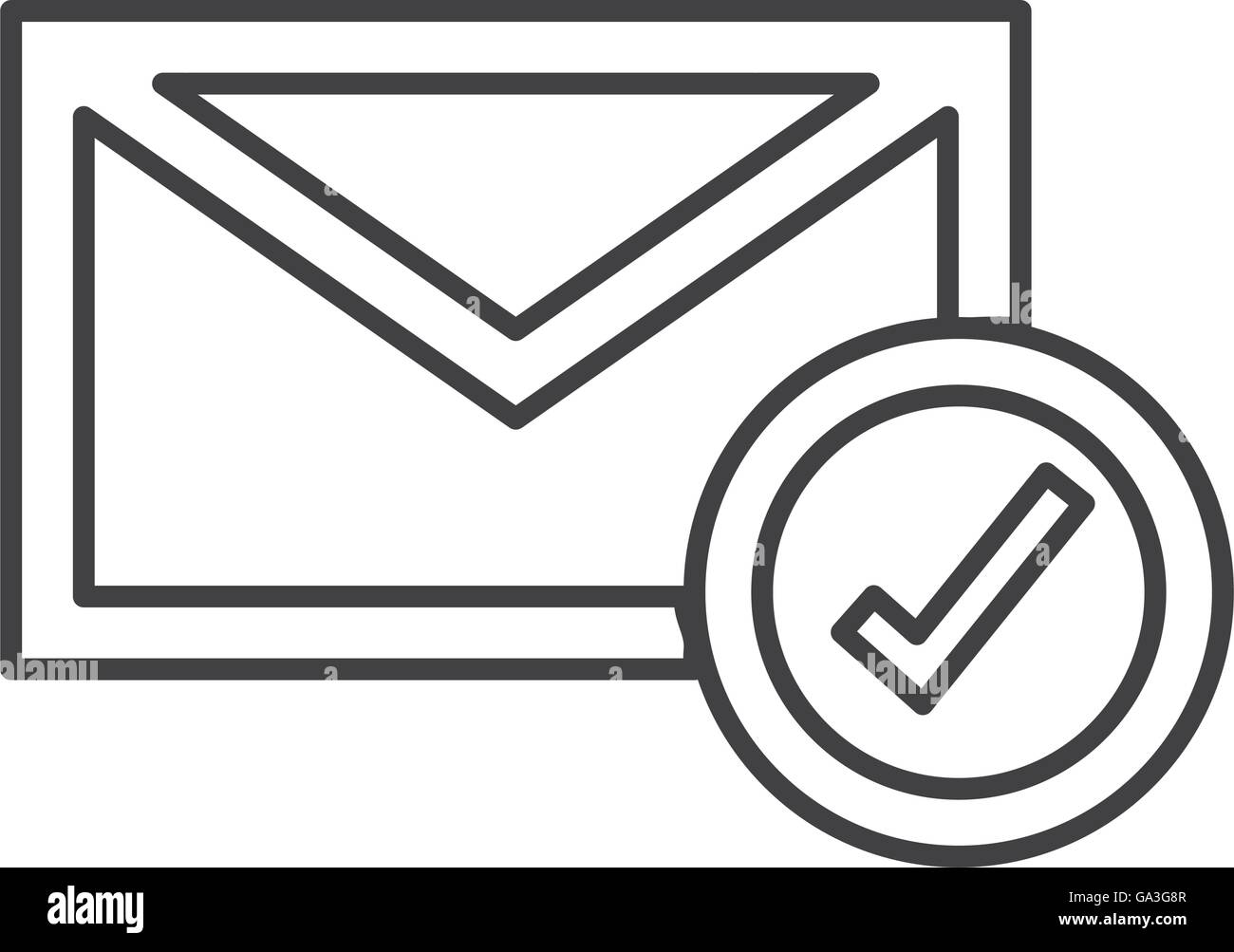 envelope with check icon Stock Vector Image & Art - Alamy