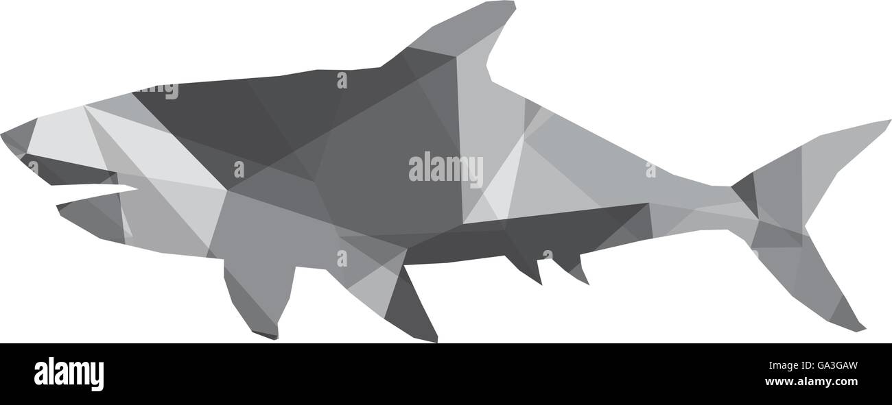 geometric texture shark silhouette icon Stock Vector Image & Art - Alamy