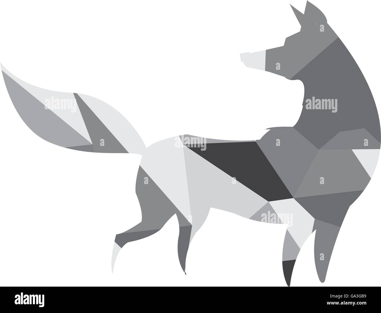 geometric texture fox icon Stock Vector Image & Art - Alamy