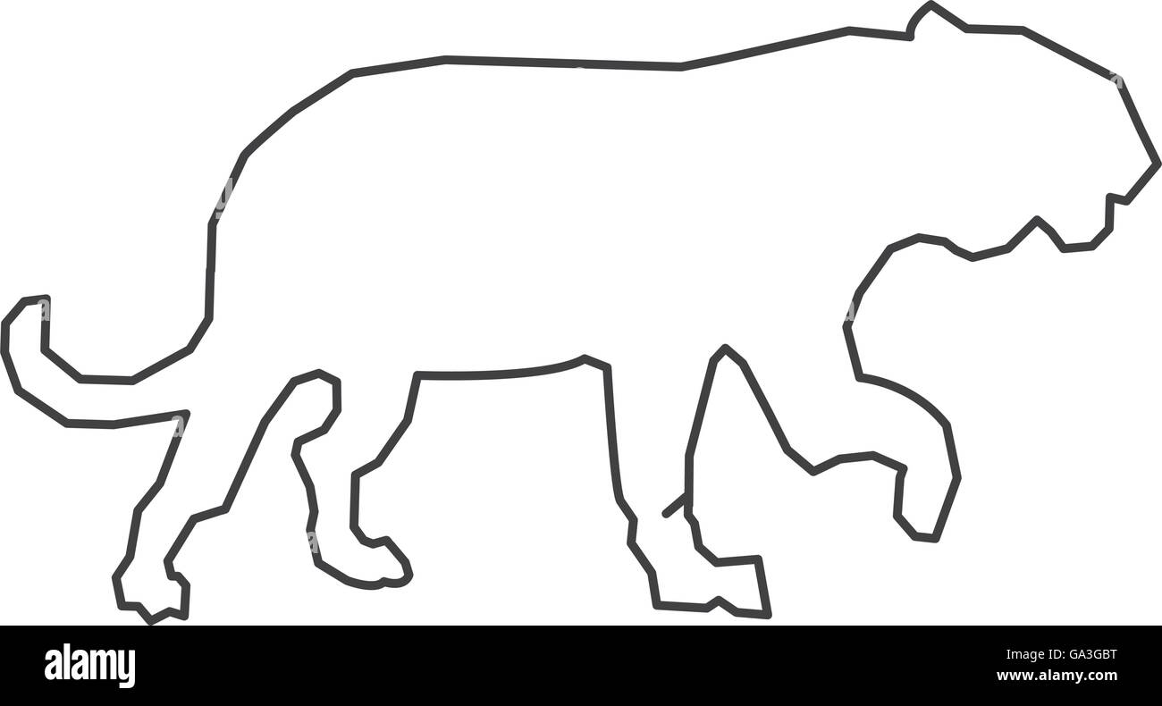 big wild feline outline icon Stock Vector Image & Art - Alamy