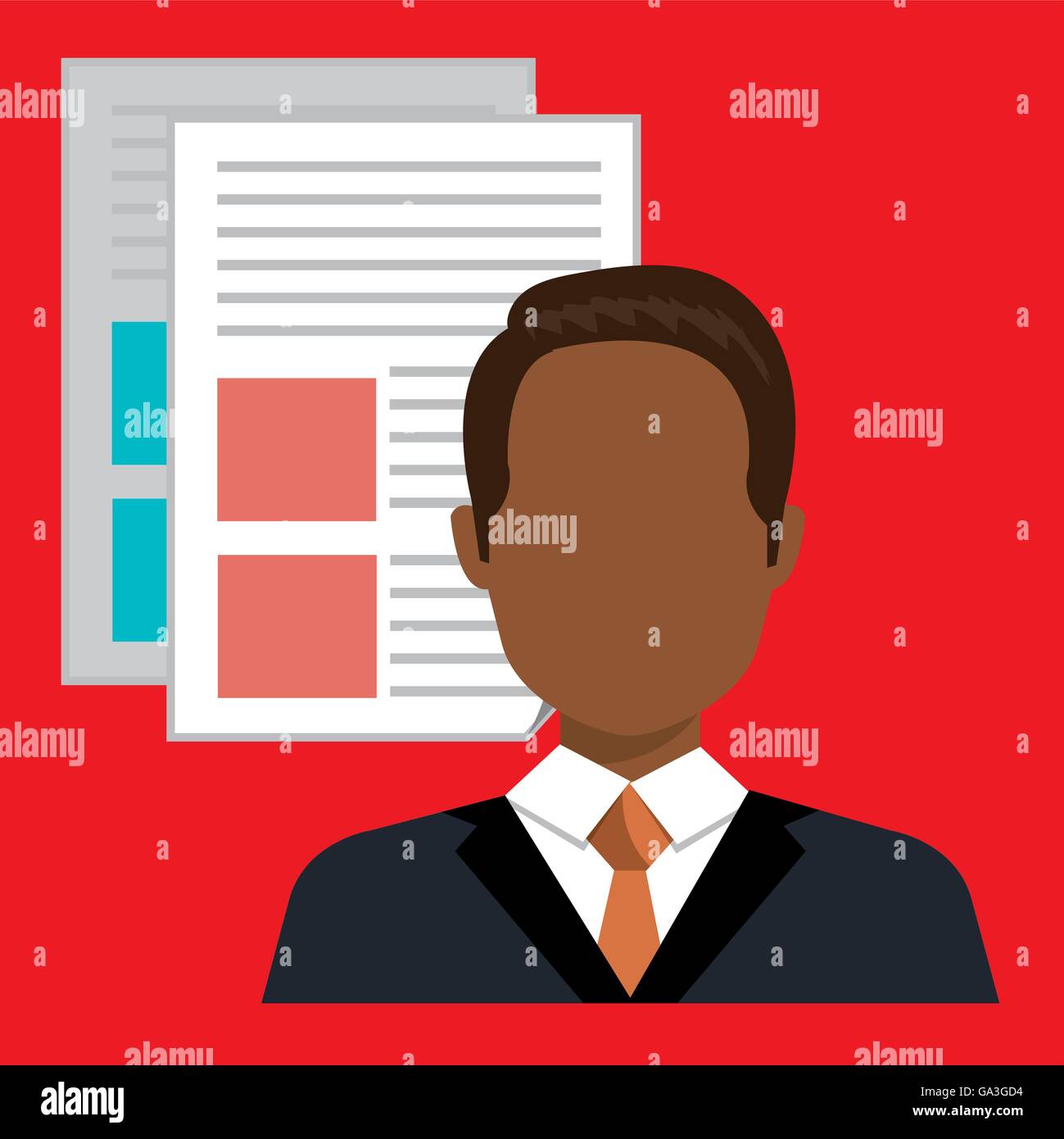 person with text files isolated icon design Stock Vector Image & Art ...