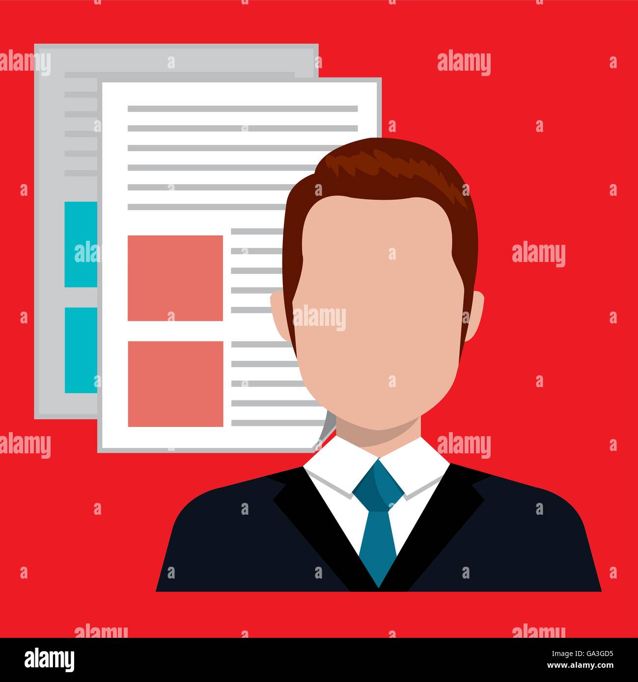 person with text files isolated icon design Stock Vector Image & Art ...