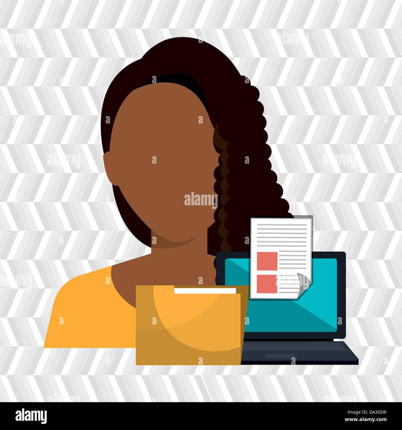 Businesswoman filing Stock Vector Images - Alamy