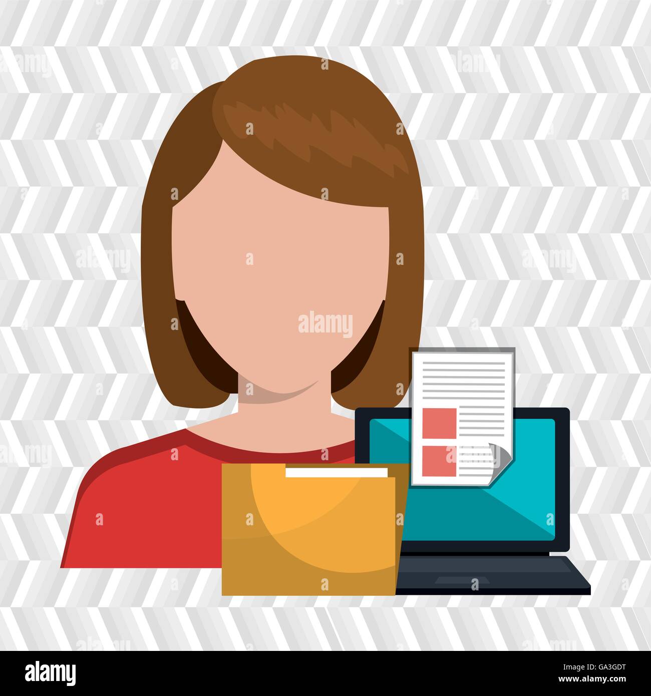 Businesswoman filing Stock Vector Images - Alamy