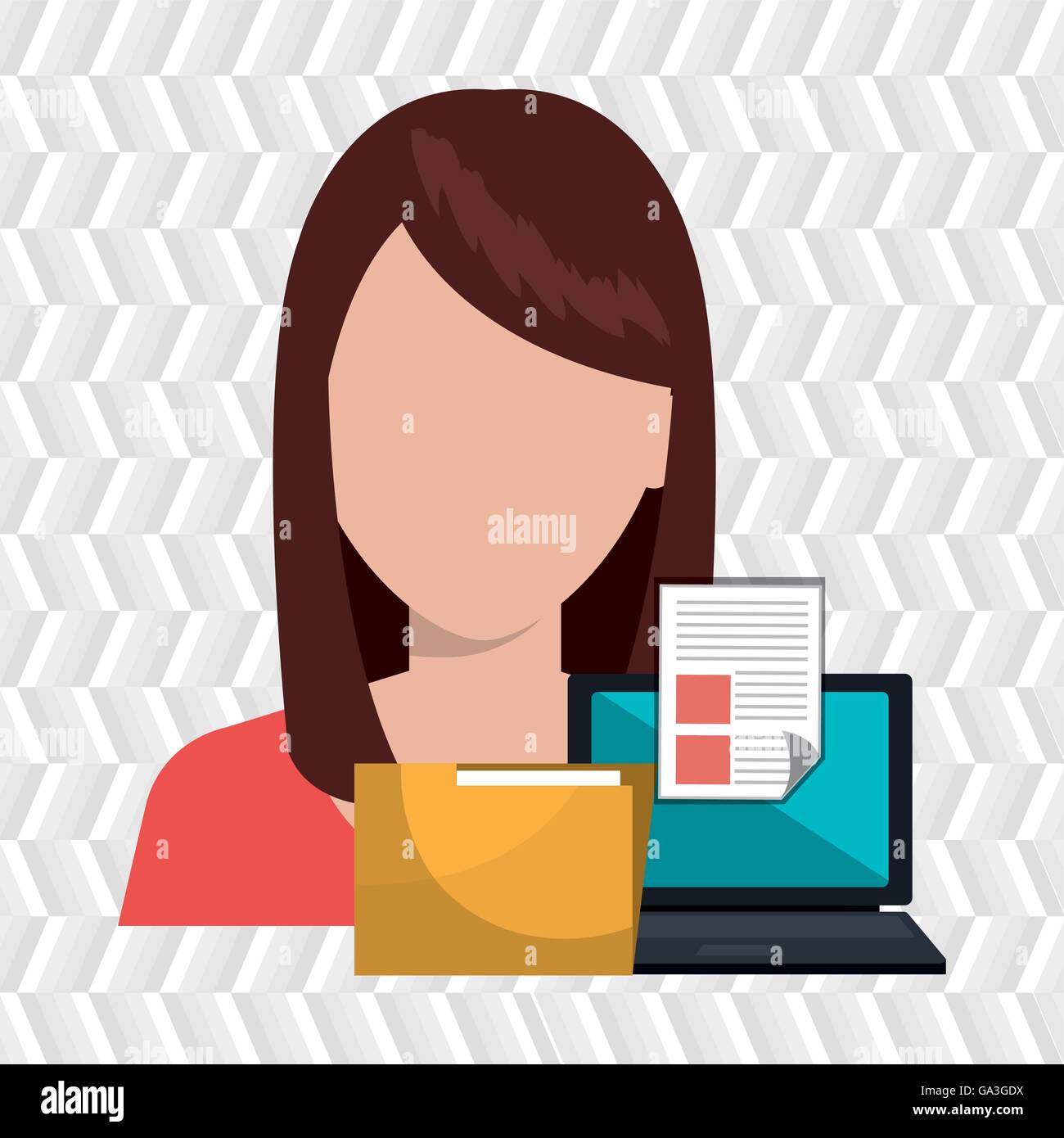 Businesswoman filing Stock Vector Images - Alamy