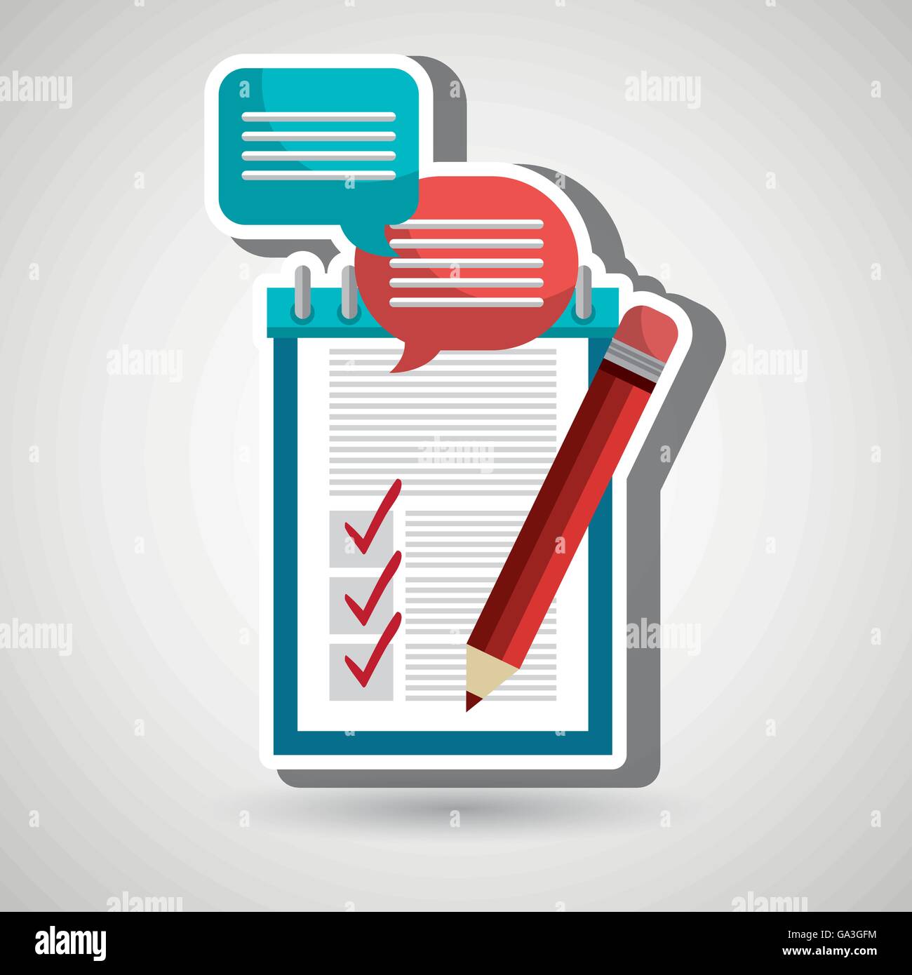 speech bubbles with checklist isolated icon design Stock Vector Image ...