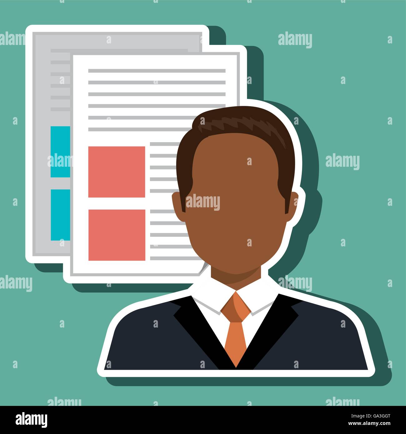 person with text files isolated icon design Stock Vector Image & Art ...