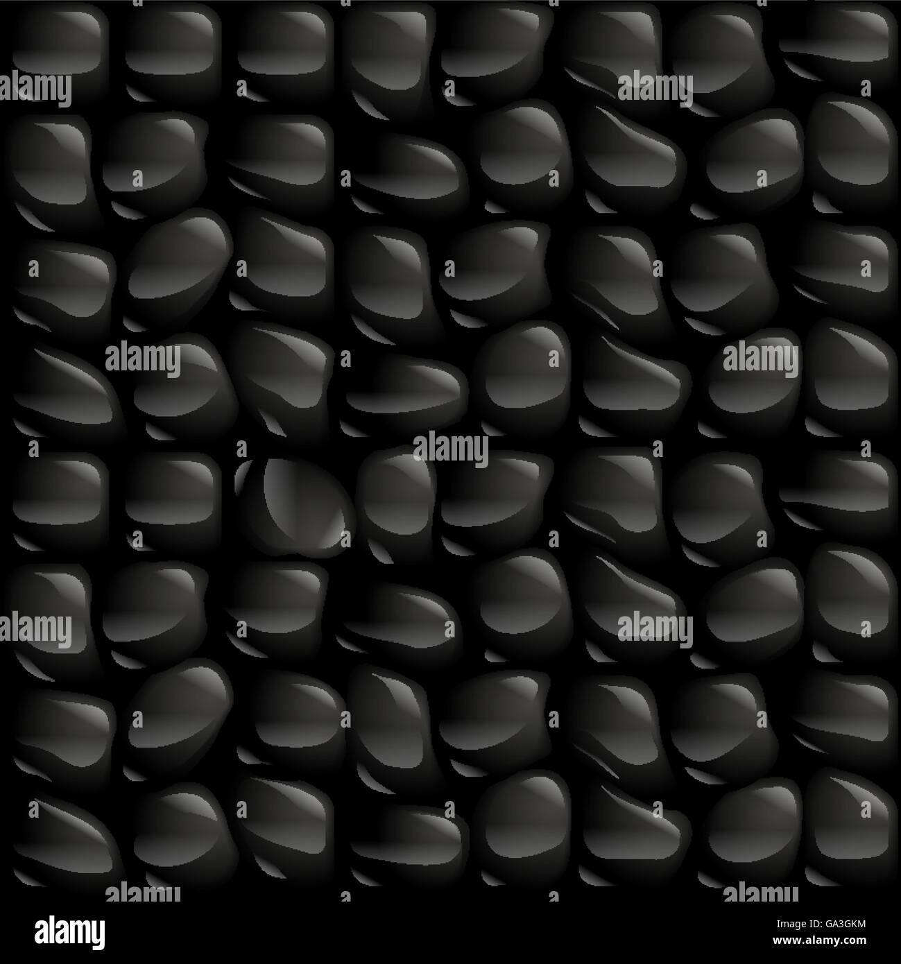 Black pearl stones seamless pattern. Vector illustration Stock Vector ...