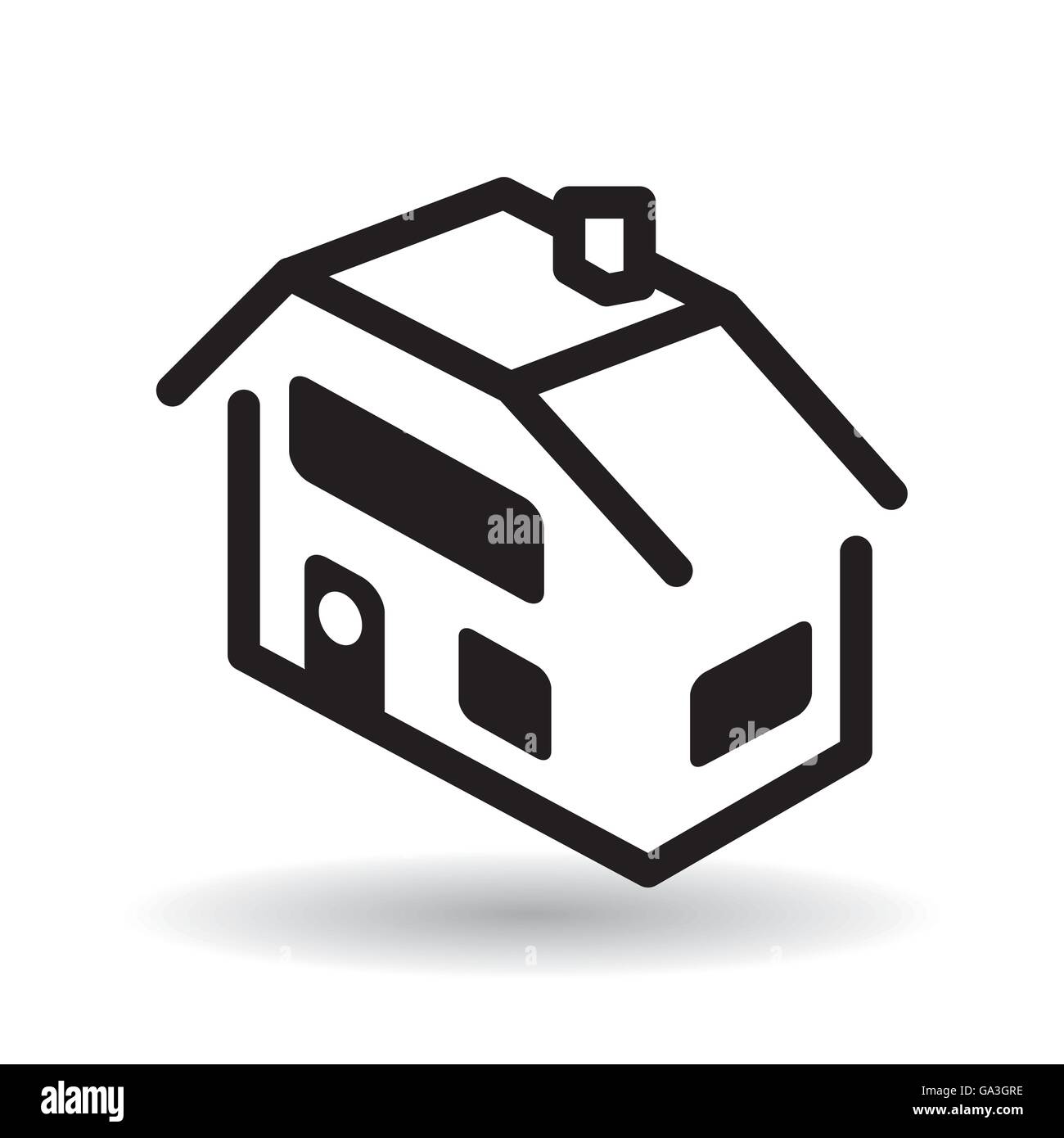 Real estate design. home concept. Property icon, vector illustration ...