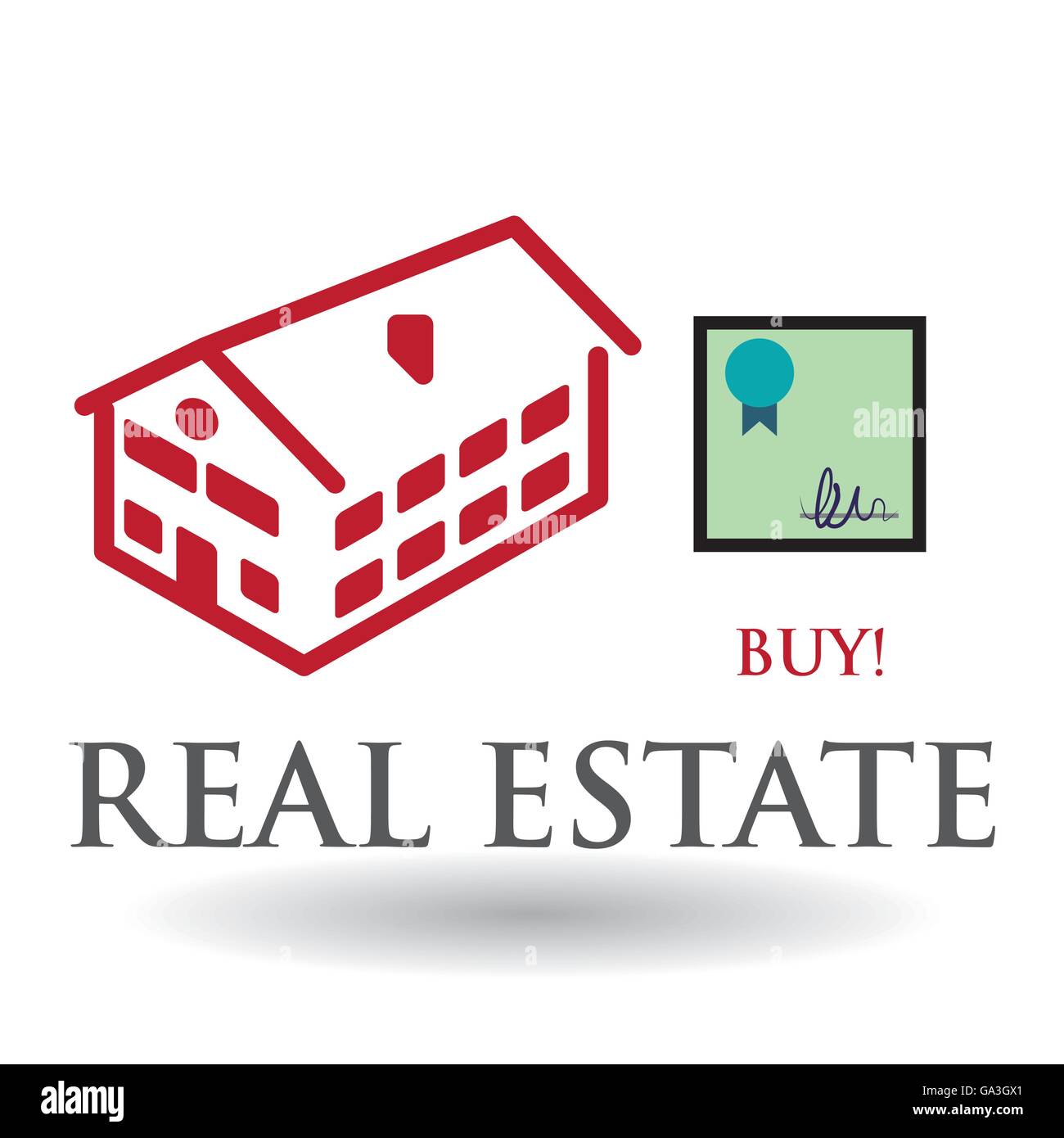 Real estate design. home concept. Property icon, vector illustration ...