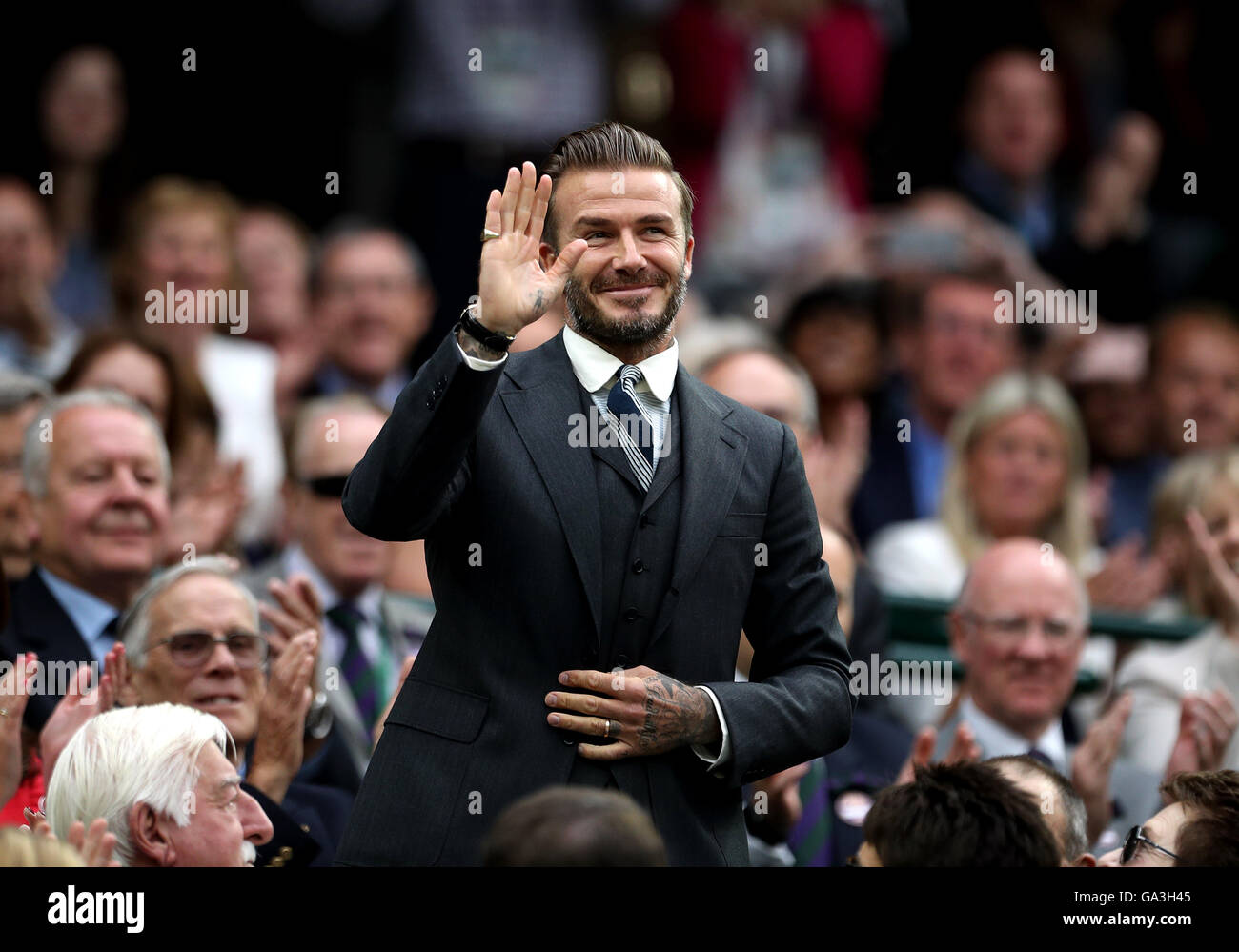 David Beckham on day six of the Wimbledon Championships at the All ...
