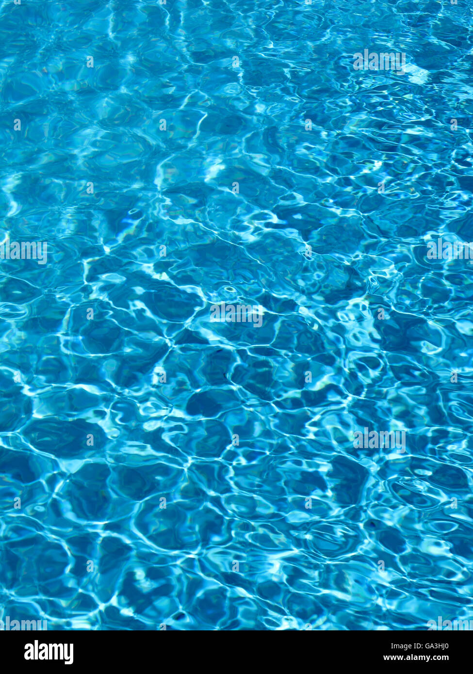 Blue pool water rippling in the sunshine Stock Photo - Alamy