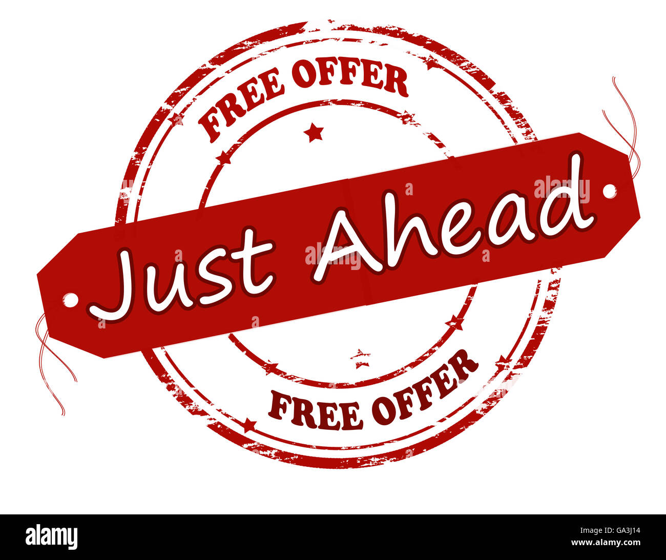 Rubber stamp with text free offer just ahead inside, vector ...