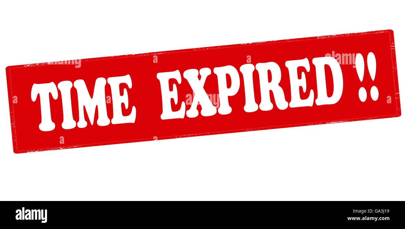 Rubber stamp with text time expired inside, vector illustration Stock ...