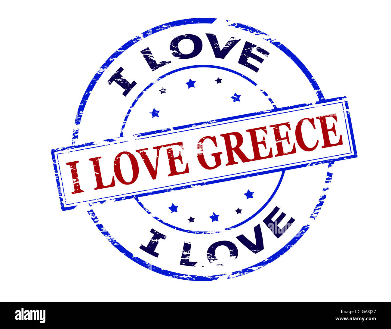 Rubber stamp with text i love Greece inside, vector illustration Stock ...
