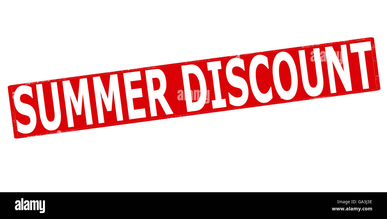 Rubber stamp with text summer discount inside, vector illustration ...