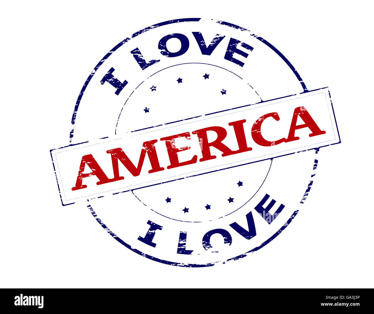 Rubber stamp with text i love America inside, vector illustration Stock ...