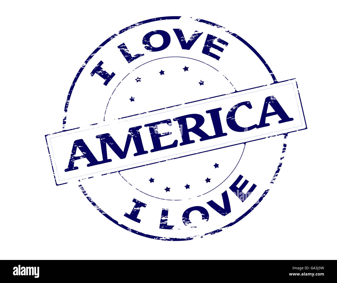 Rubber stamp with text I love America inside, vector illustration Stock ...