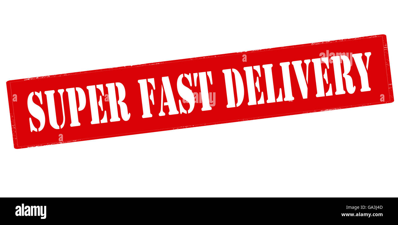 Rubber stamp with text super fast delivery inside, vector illustration ...