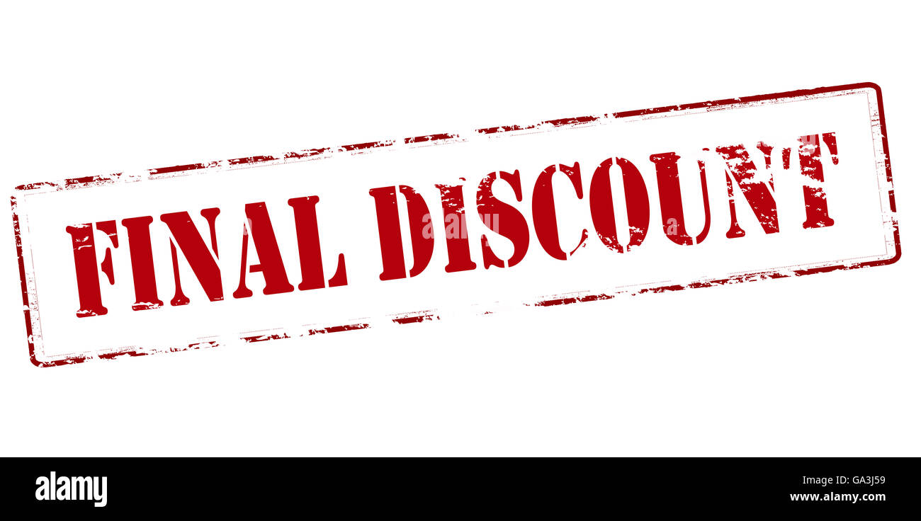 Rubber stamp with text final discount inside, vector illustration Stock ...