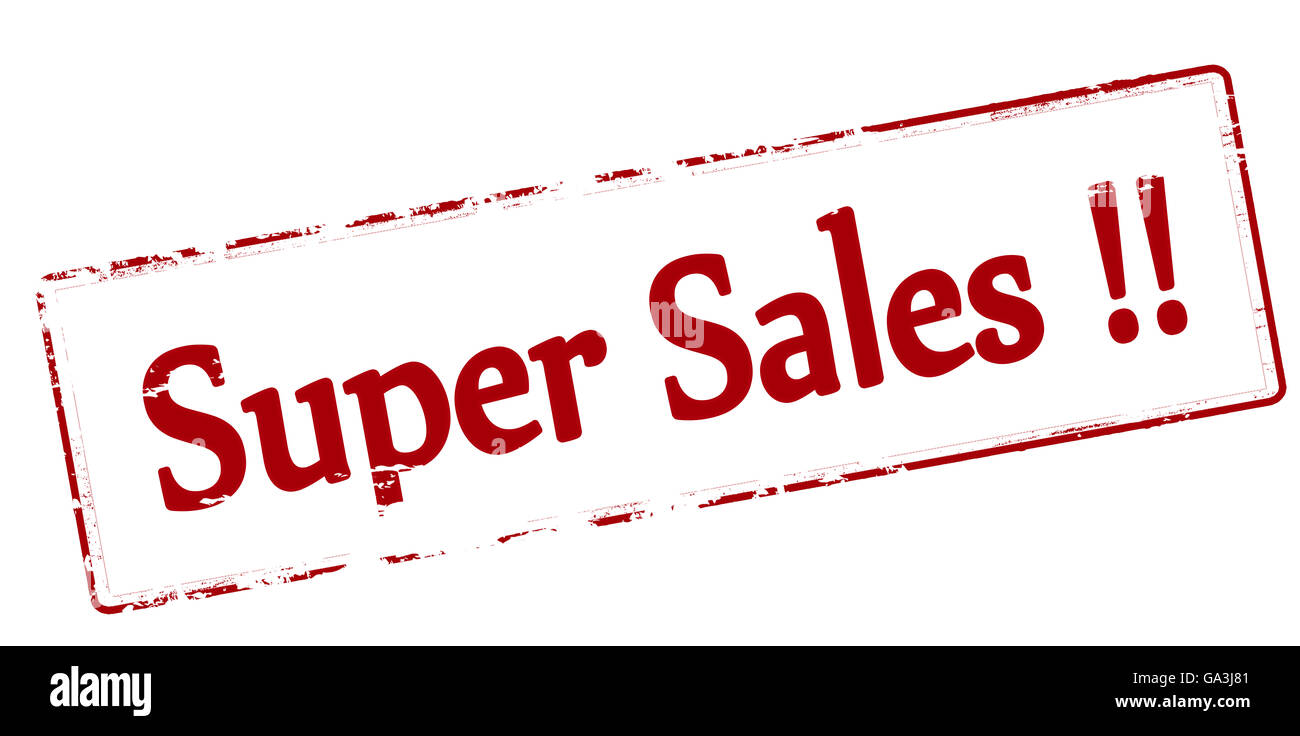 Rubber stamp with text super sales inside, vector illustration Stock ...
