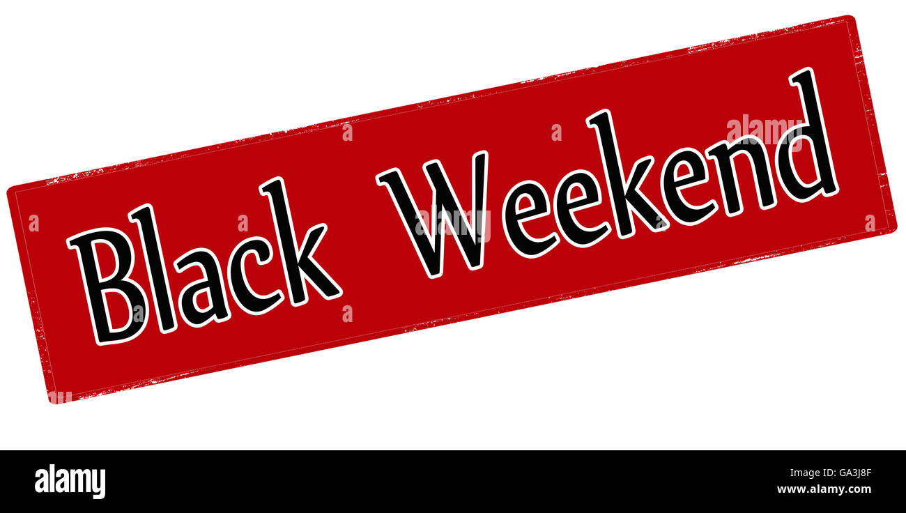 Rubber stamp with text black weekend inside, vector illustration Stock ...