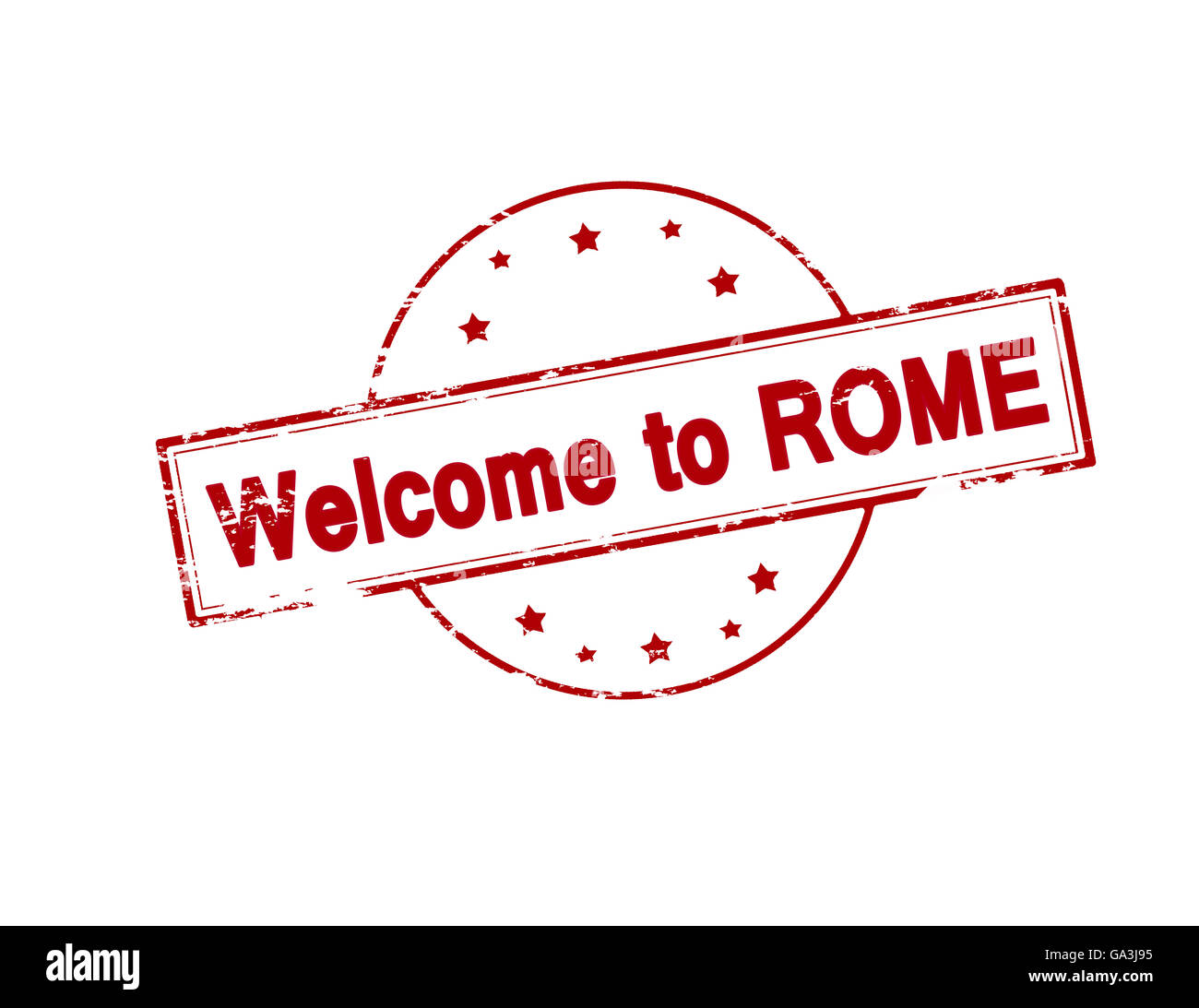 Rubber stamp with text welcome to Rome inside, vector illustration ...