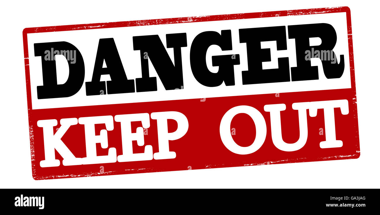 Rubber stamp with text danger keep out inside, vector illustration ...
