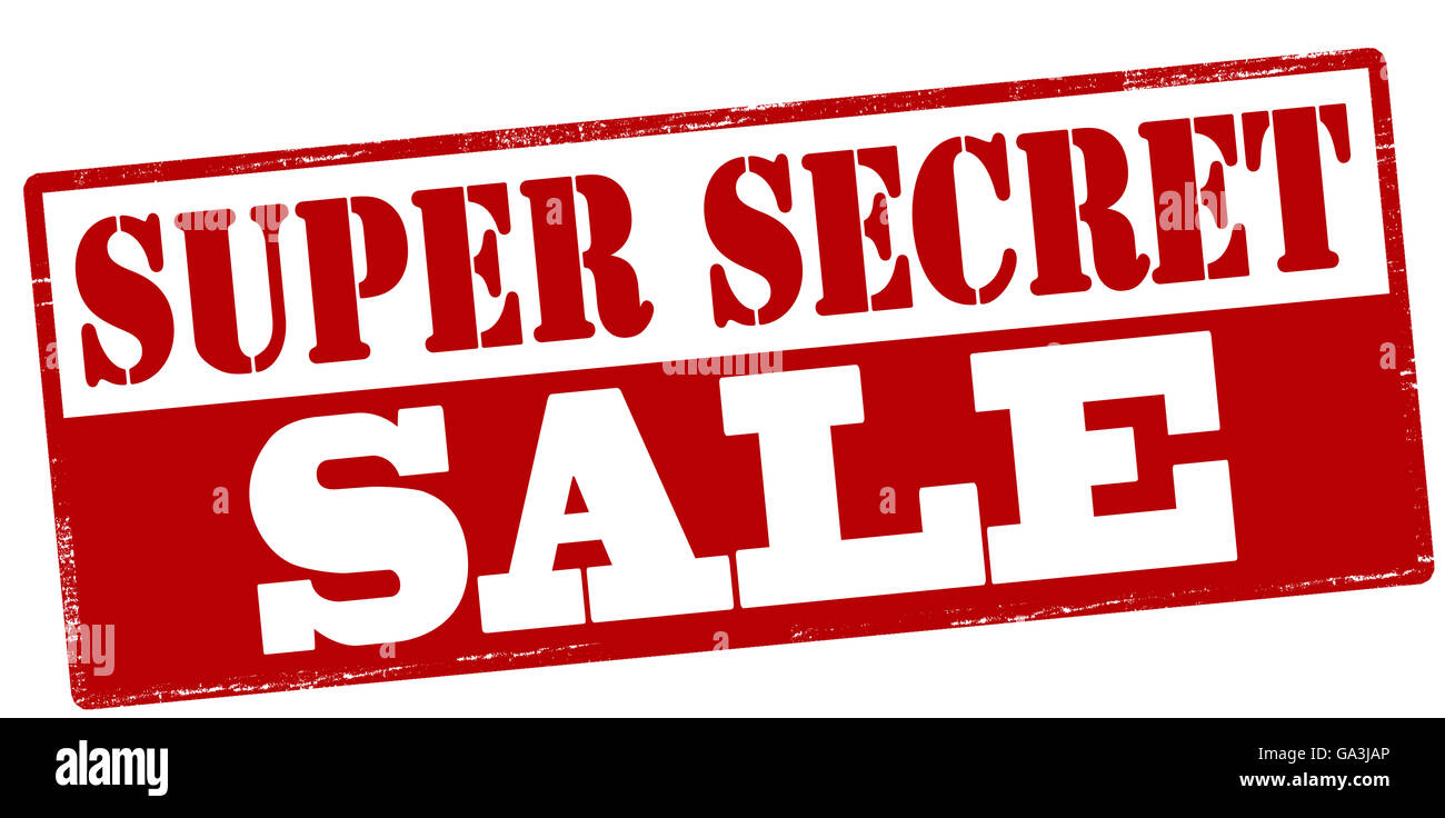 Rubber stamp with text super secret sale inside, vector illustration ...
