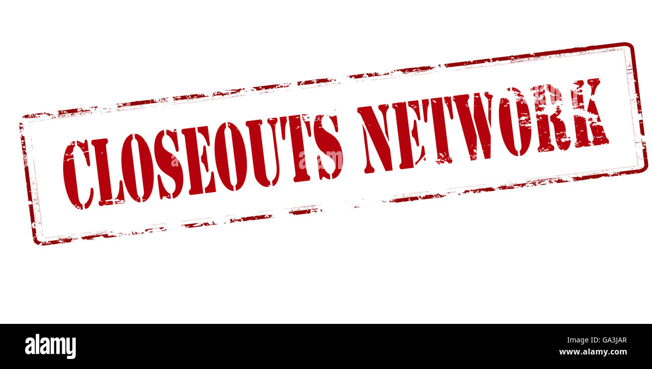 Rubber stamp with text closeouts networks inside, vector illustration ...