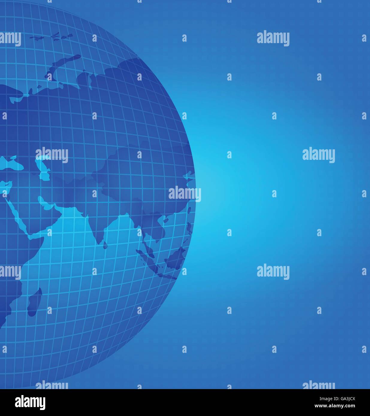 Global technology network with dot digital world map, vector ...