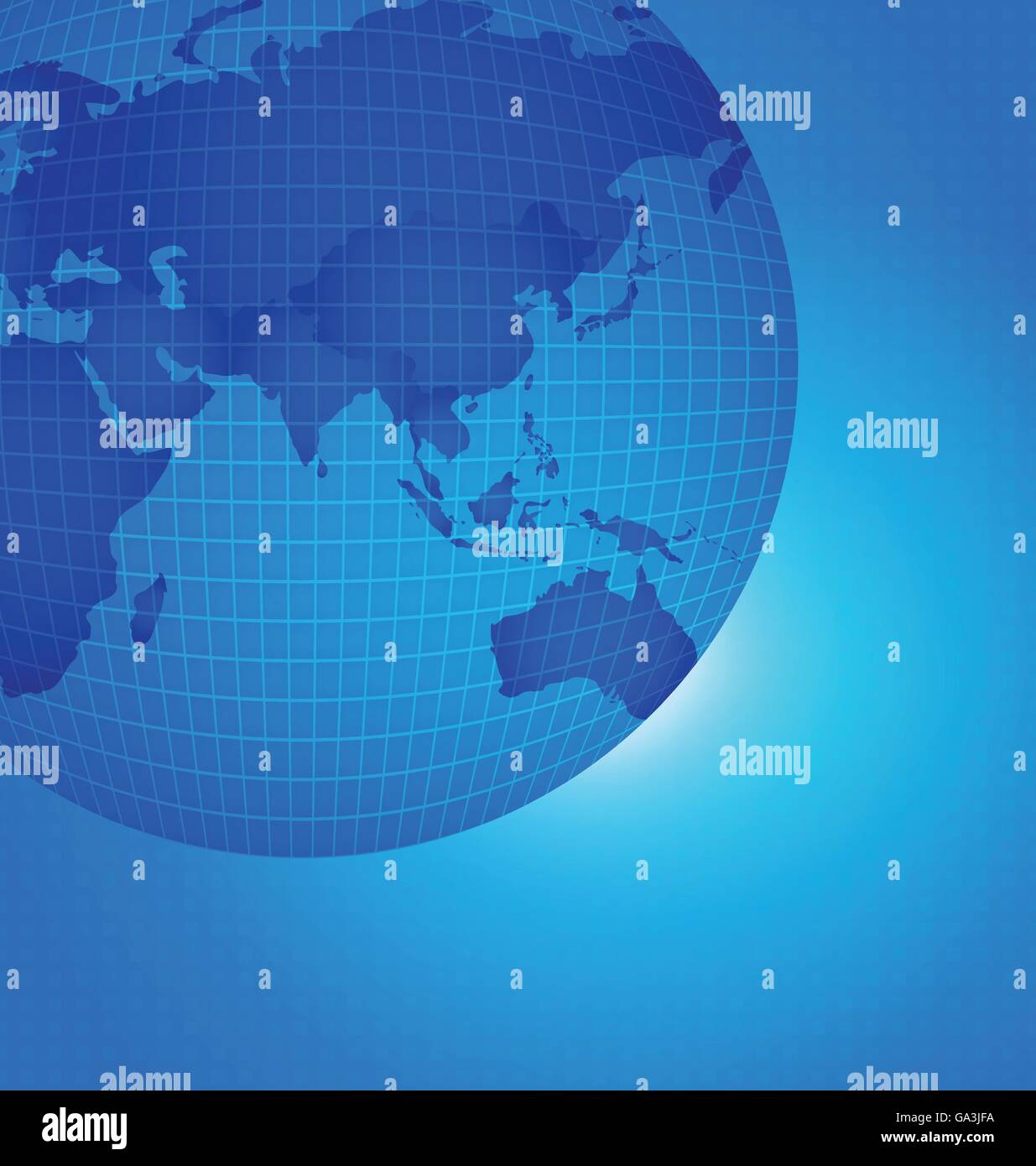 Global technology network with dot digital world map, vector ...