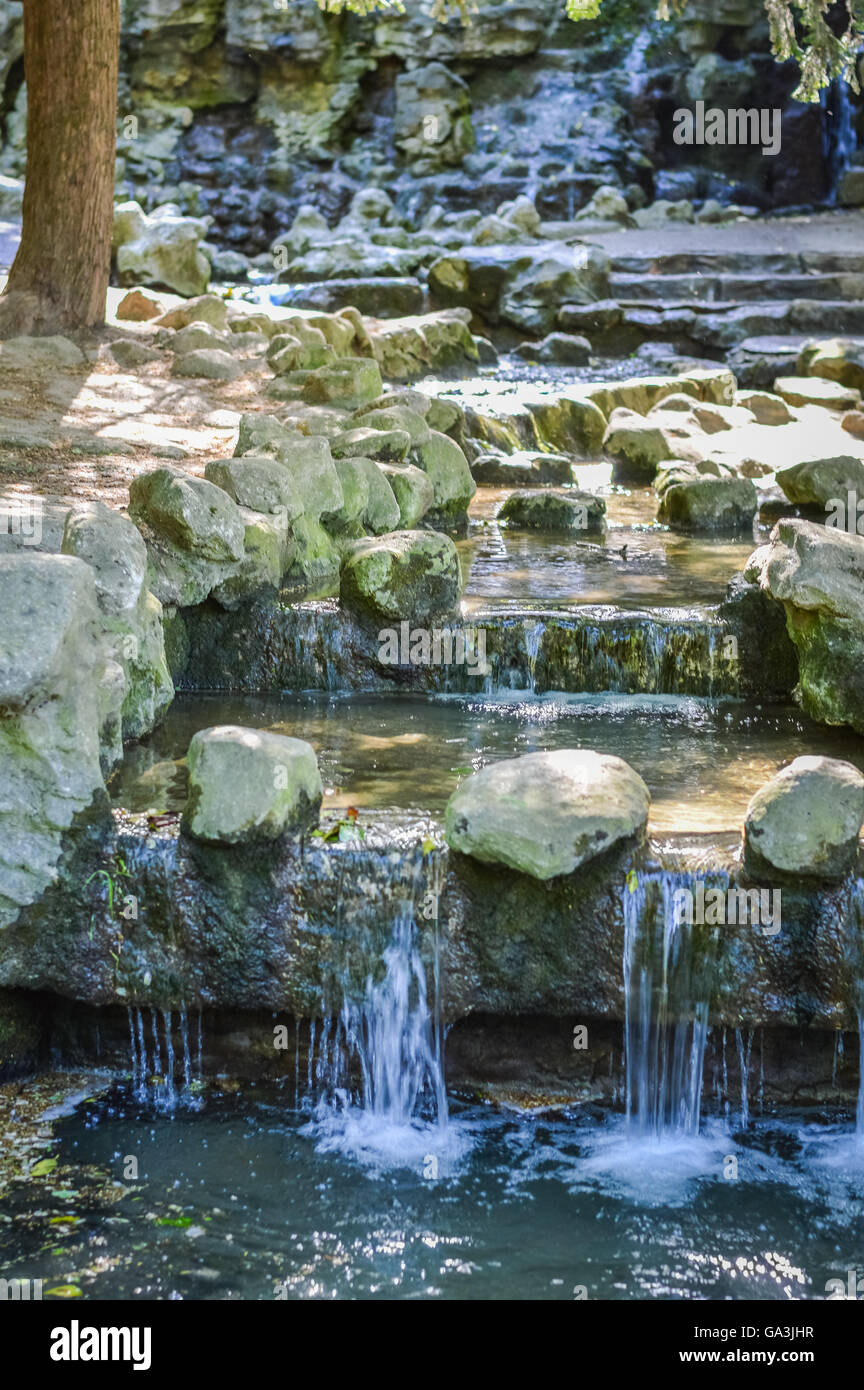 Buttes chaumont waterfall hi-res stock photography and images - Alamy
