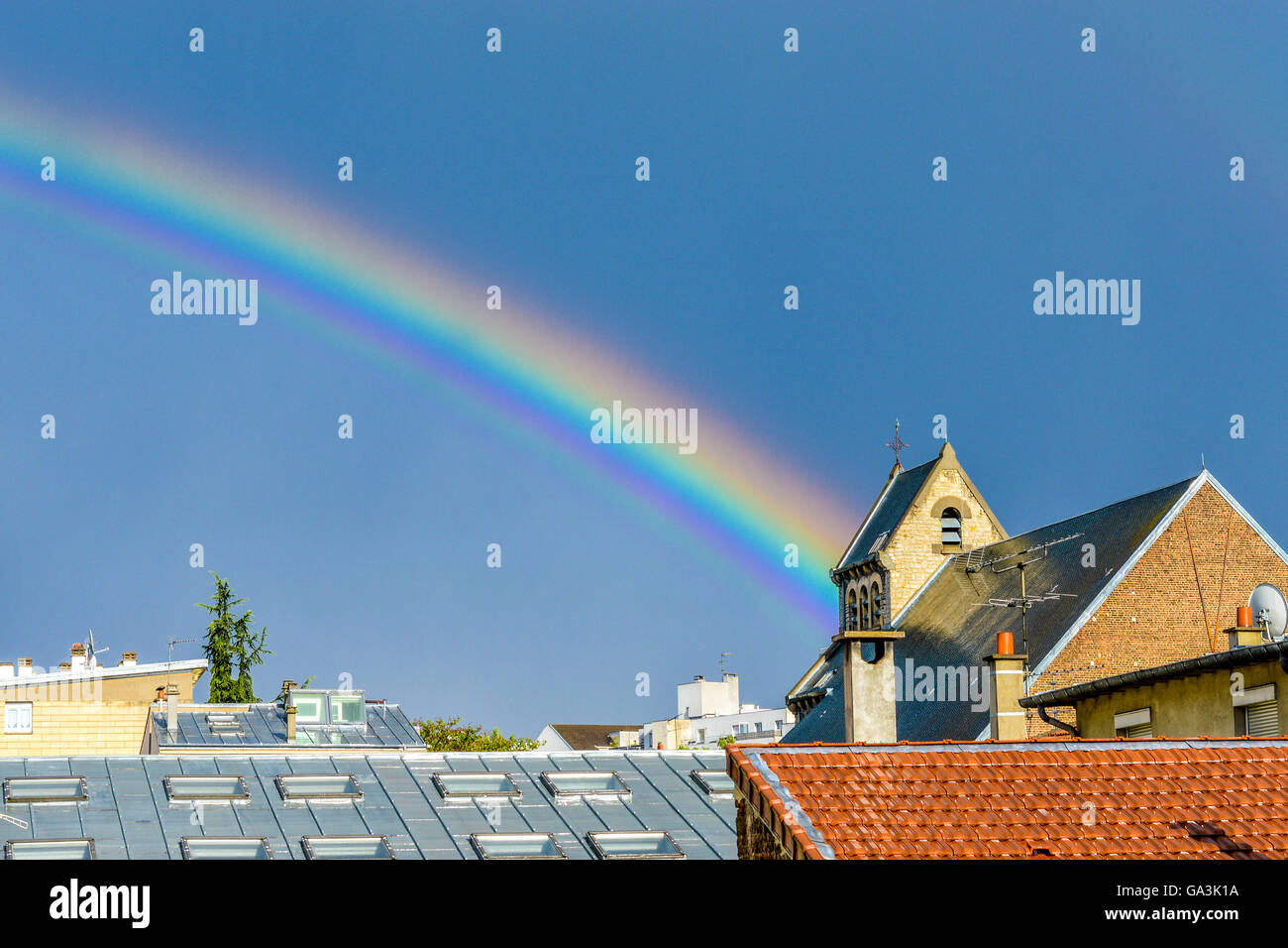 Vibrant rainbow arch hi-res stock photography and images - Alamy