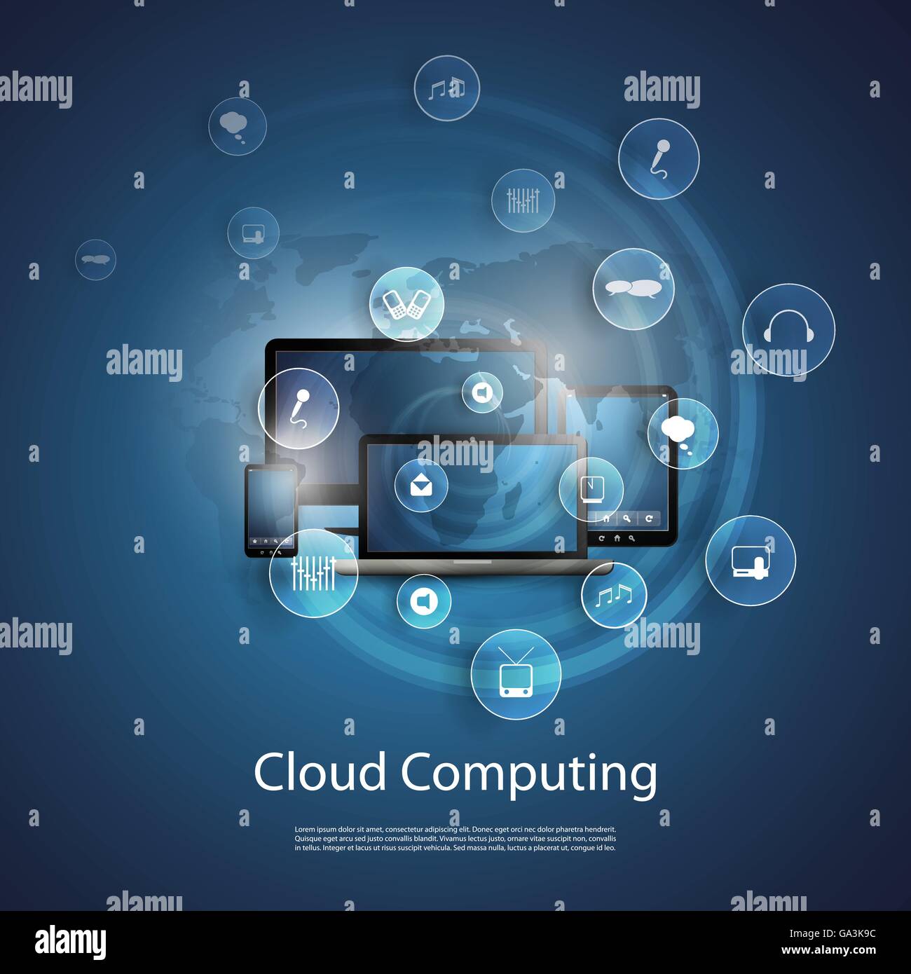 Cloud Computing Concept Stock Vector Image & Art - Alamy